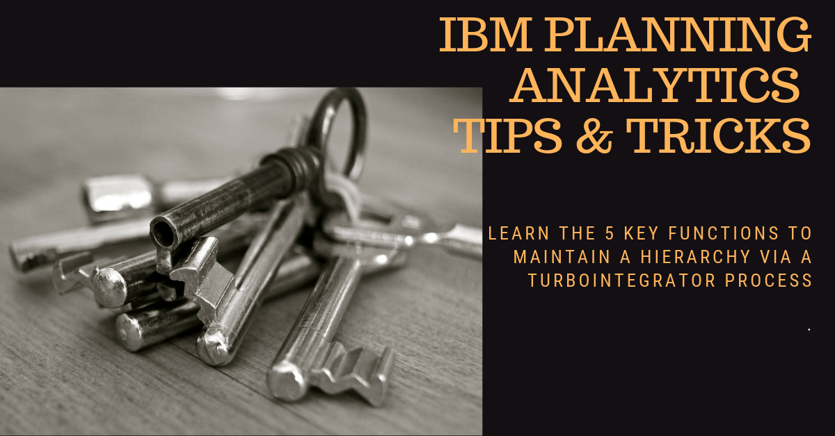 IBM Planning Analytics Tips: How to Maintain a Hierarchy via a TI Process