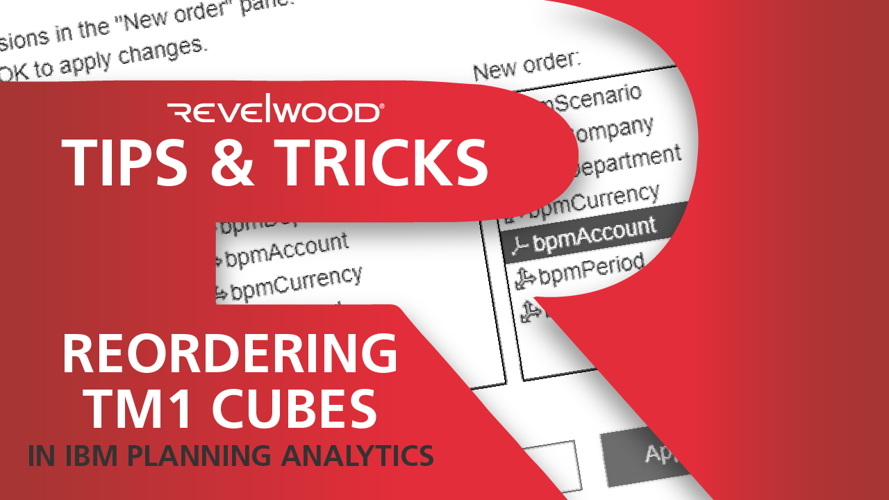 How to Reorder TM1 Cubes in Planning Analytics Workspace