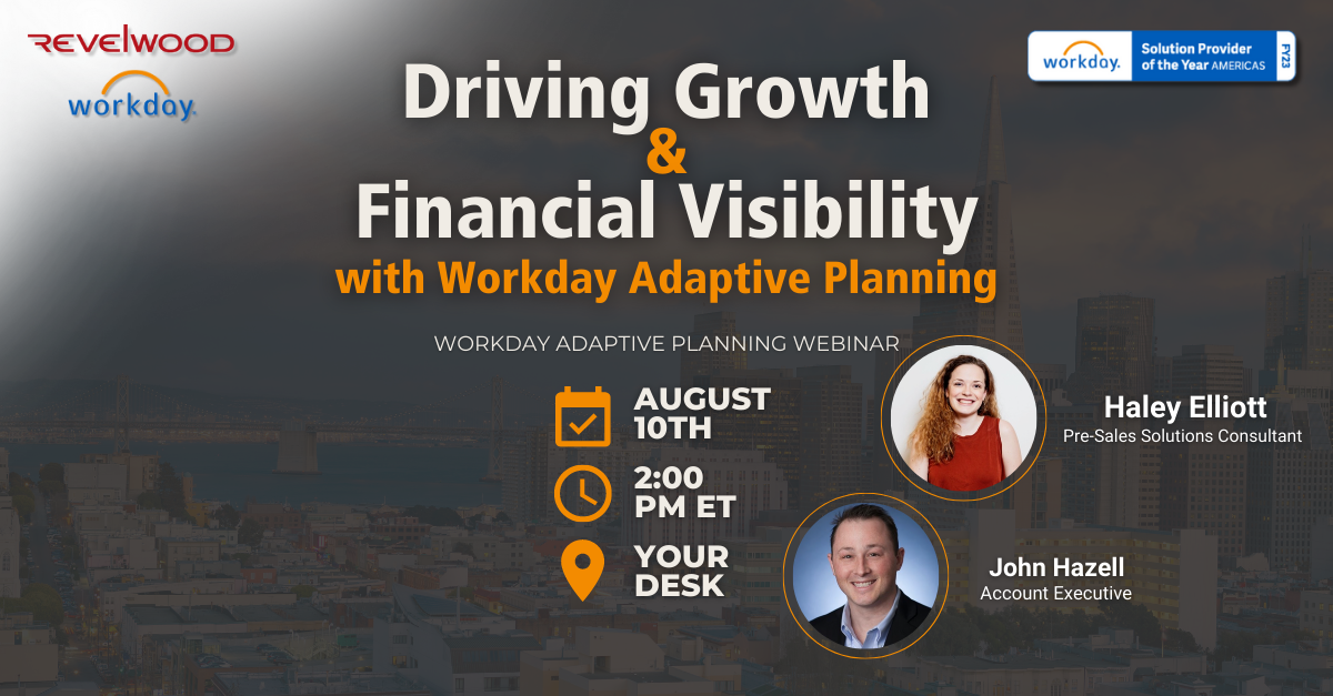 Workday Adaptive Planning Webinar - 8/10/2023